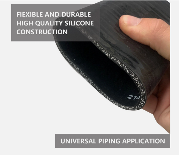 3 Ring High Temperature CAC Hose - BLACK - ETL Performance Products